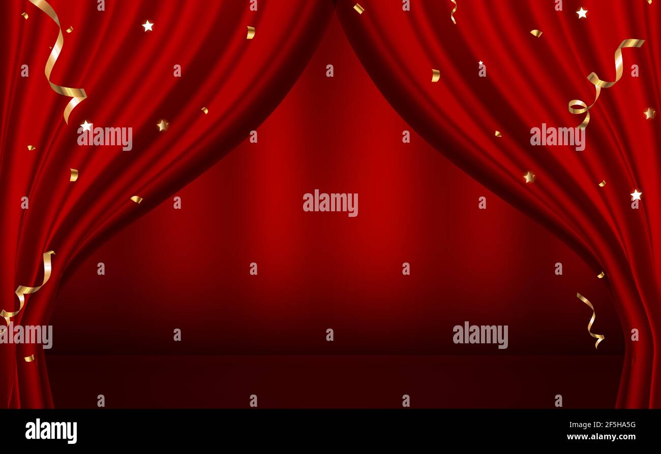 Open sign with curtains Stock Vector Images - Alamy