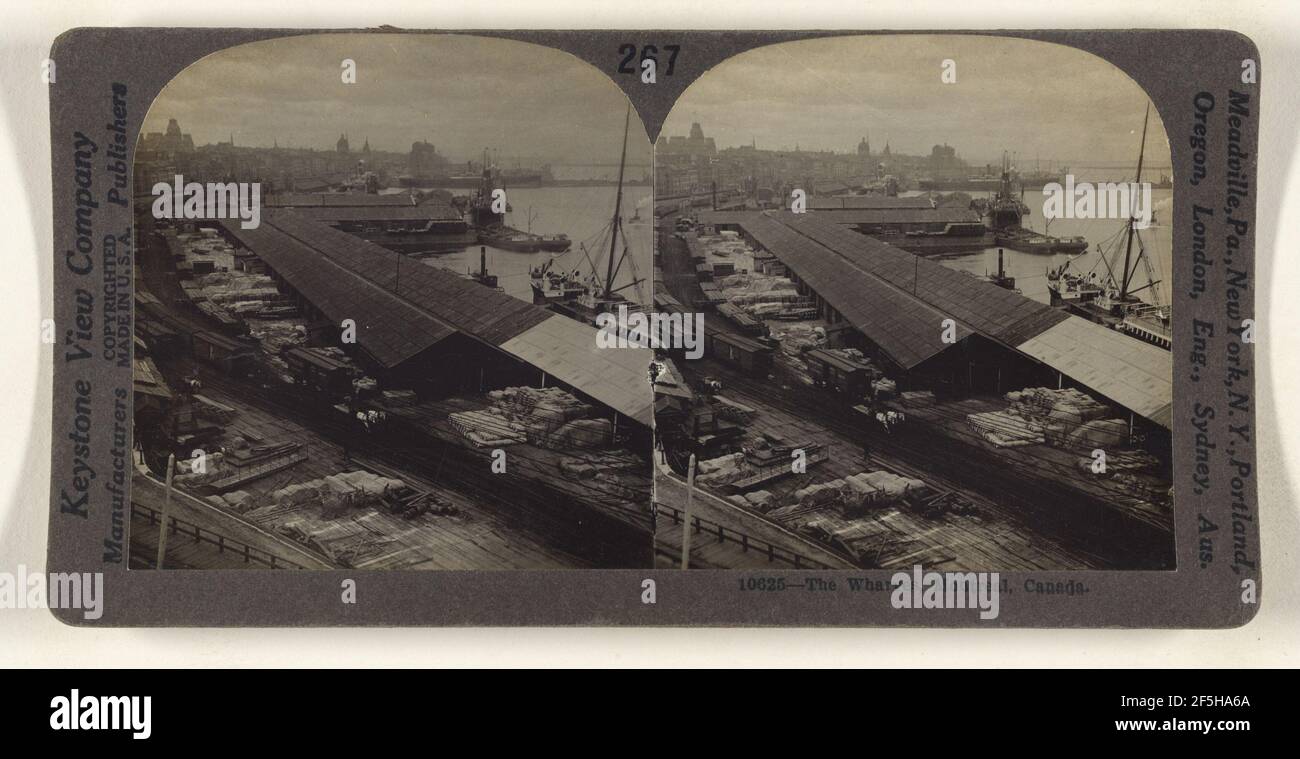 The Wharves, Montreal, Canada.. Keystone View Co. (American, founded ...