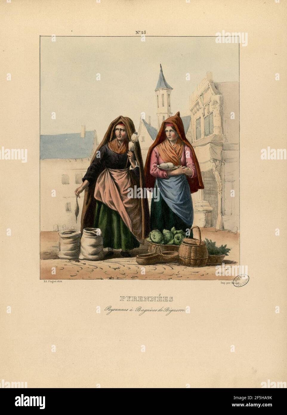 Pyrénées - Paysannes de Bagnères de Bigorre - Fonds Ancely - B315556101 ...