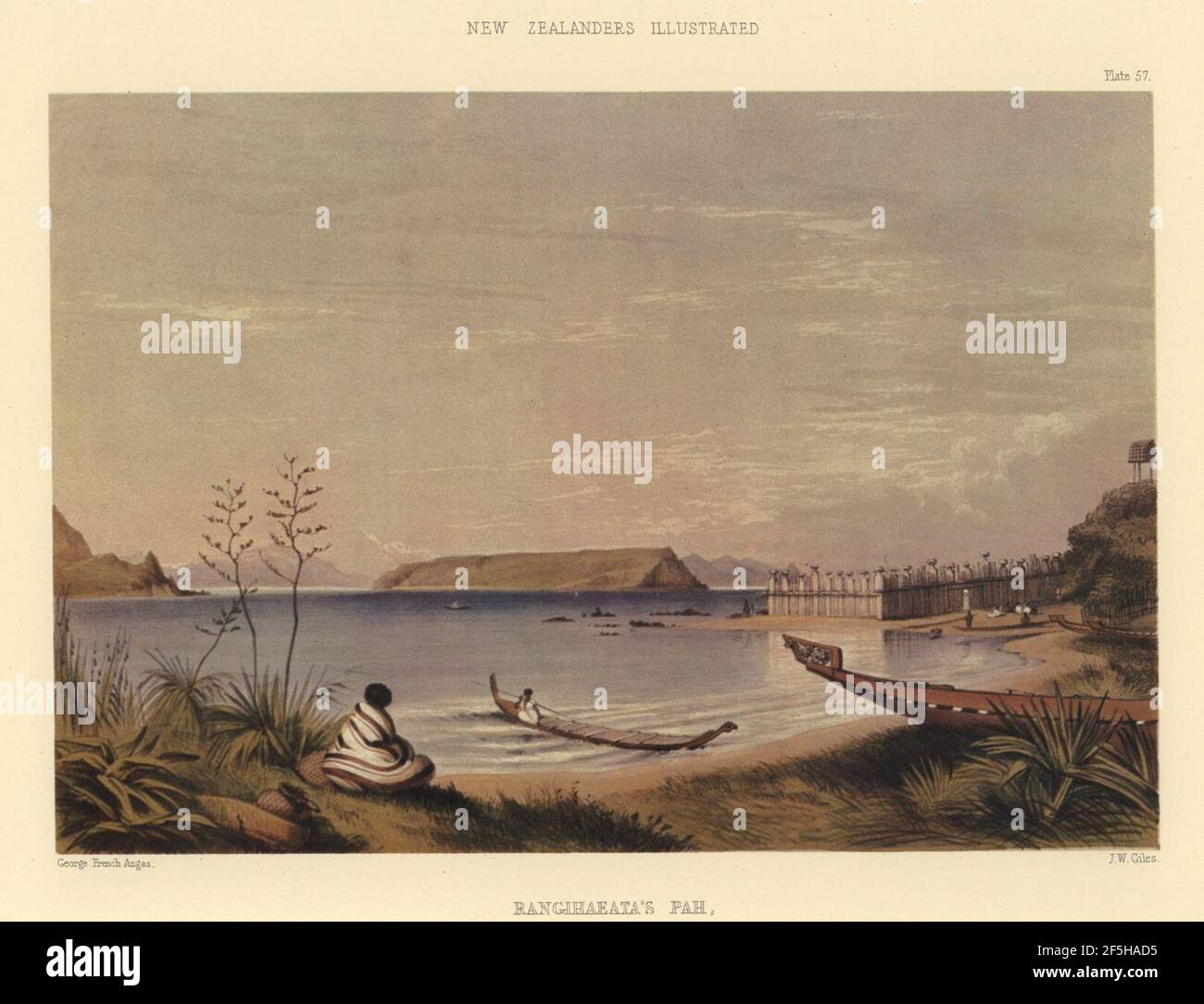 RANGIHAEATA'S PAH, WITH THE ISLAND of MANA AND THE OPPOSITE SHORES OF ...