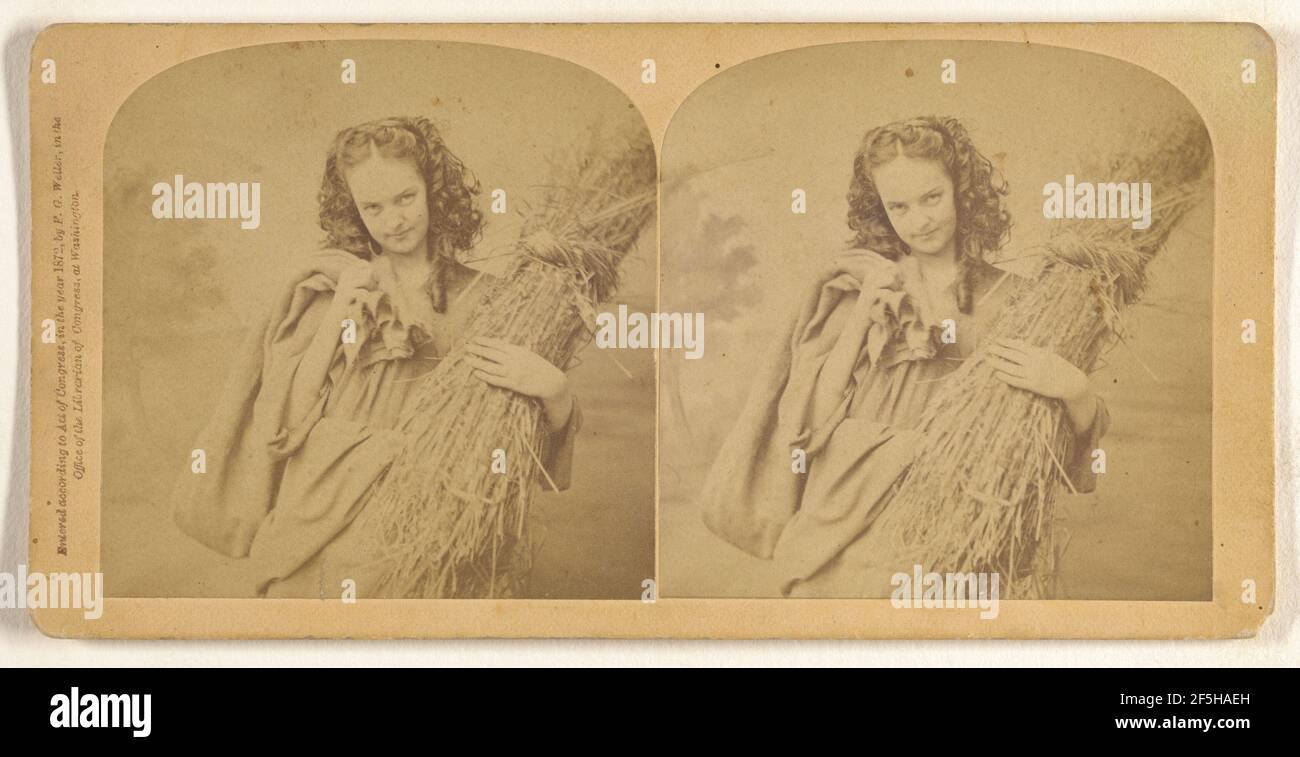 A Modern Ruth.. Franklin G. Weller (American, 1833 - 1877 Stock Photo ...