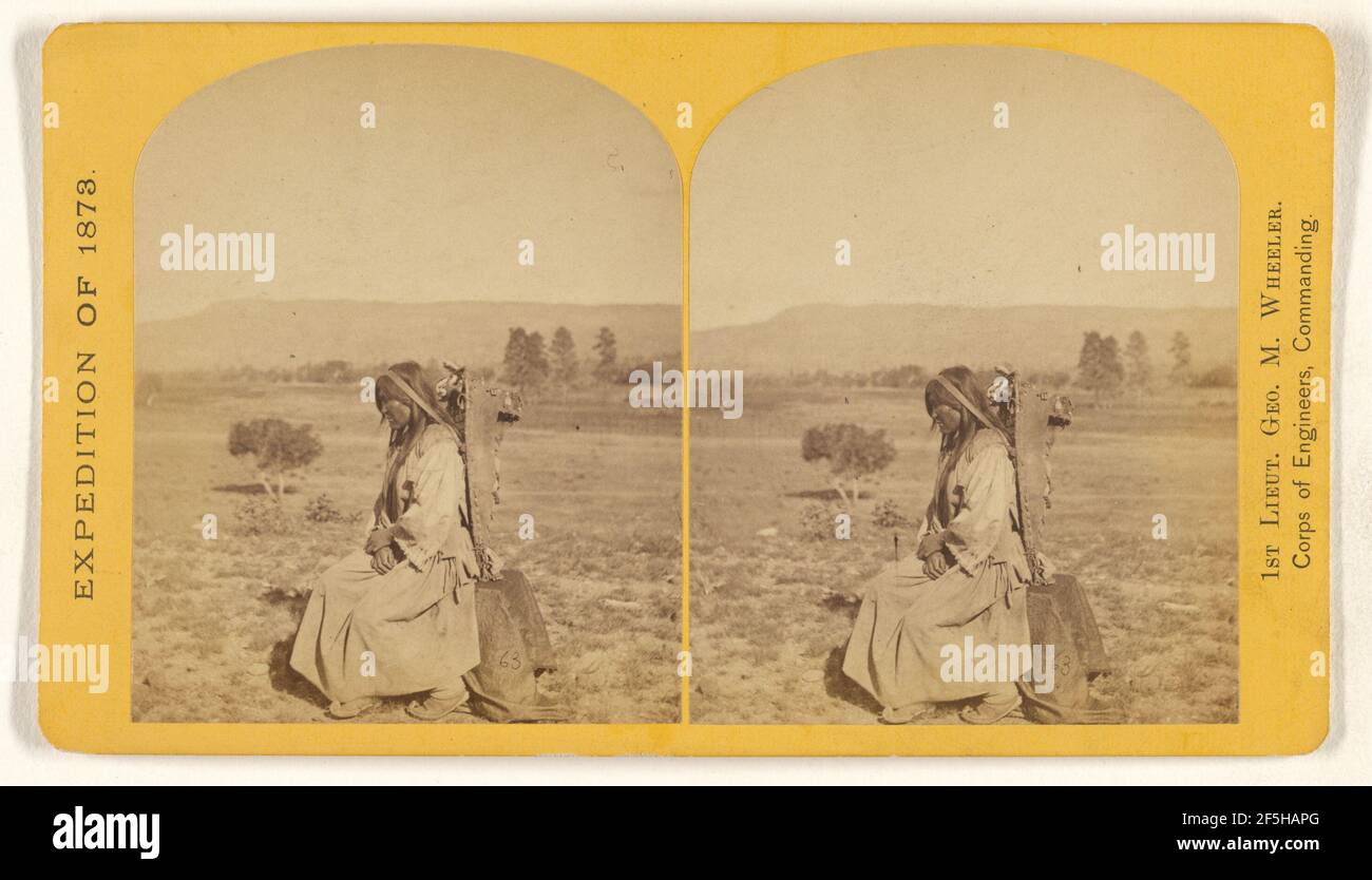 Apache squaw and papposse sic. The child is securely lashed in the ...