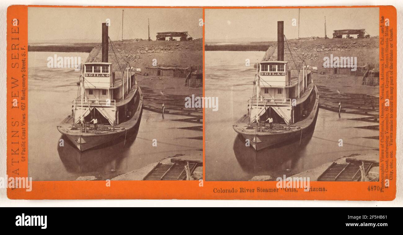 Colorado River Steamer "Gila," Arizona.. Carleton Watkins (American ...