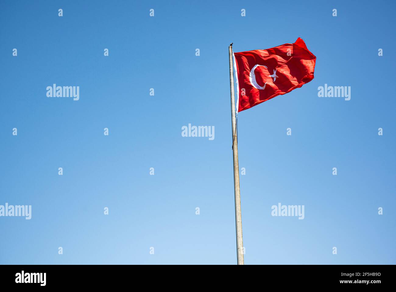 Turkish flag. crescent and star and turkish flag Stock Photo - Alamy