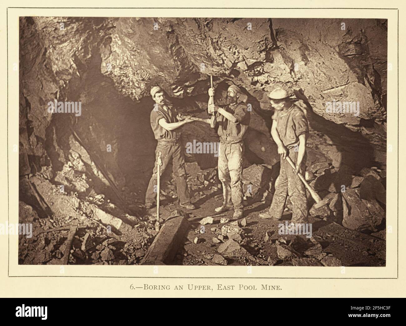 Boring an Upper, East Pool Mine. John Charles Burrow (British, 1850 ...