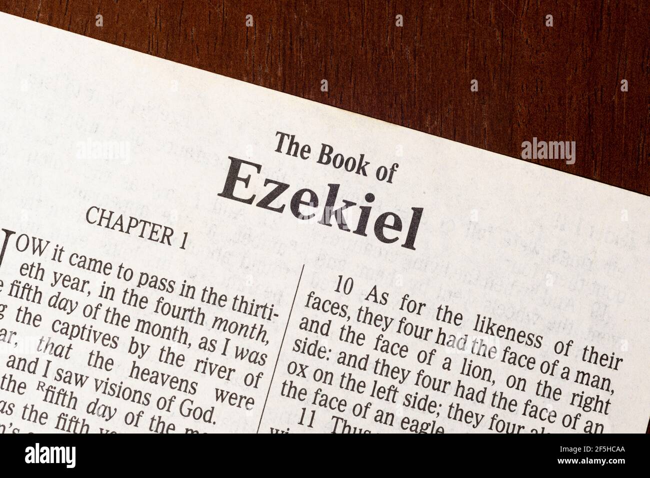 Title Page of the Book of Ezekiel Stock Photo - Alamy