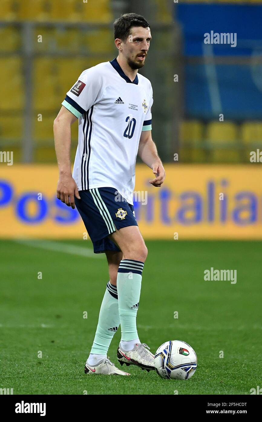 Parma, Italy. 25th Mar, 2021. Craig Cathcart of Northern Ireland in ...