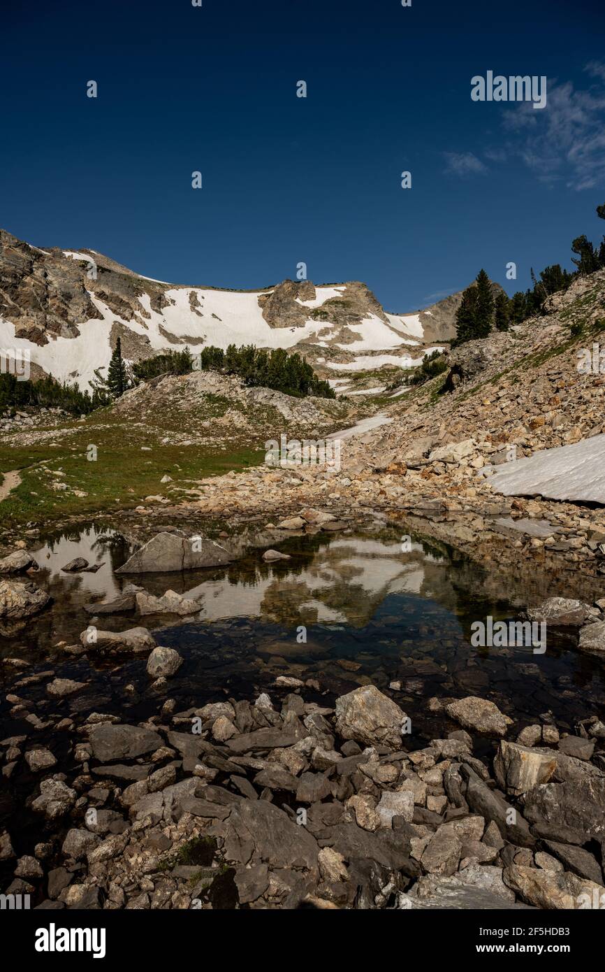 Paintbrush Divide Reflects in Small Pool in Grand Teton National Park ...