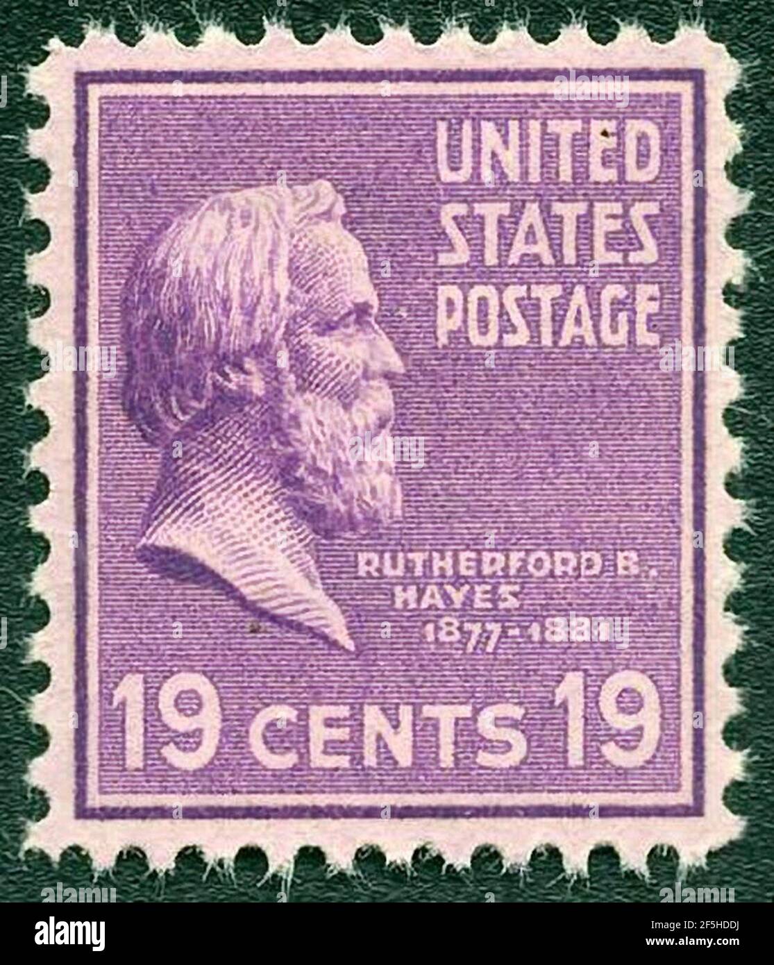 RB Hayes 1938 Issue2-19c Stock Photo - Alamy