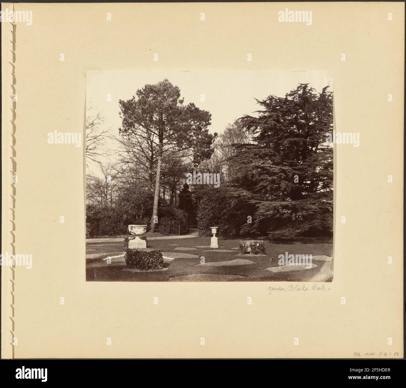 Garden, Blake Hall. Alfred Capel-Cure (British, 1826 - 1896 Stock Photo ...