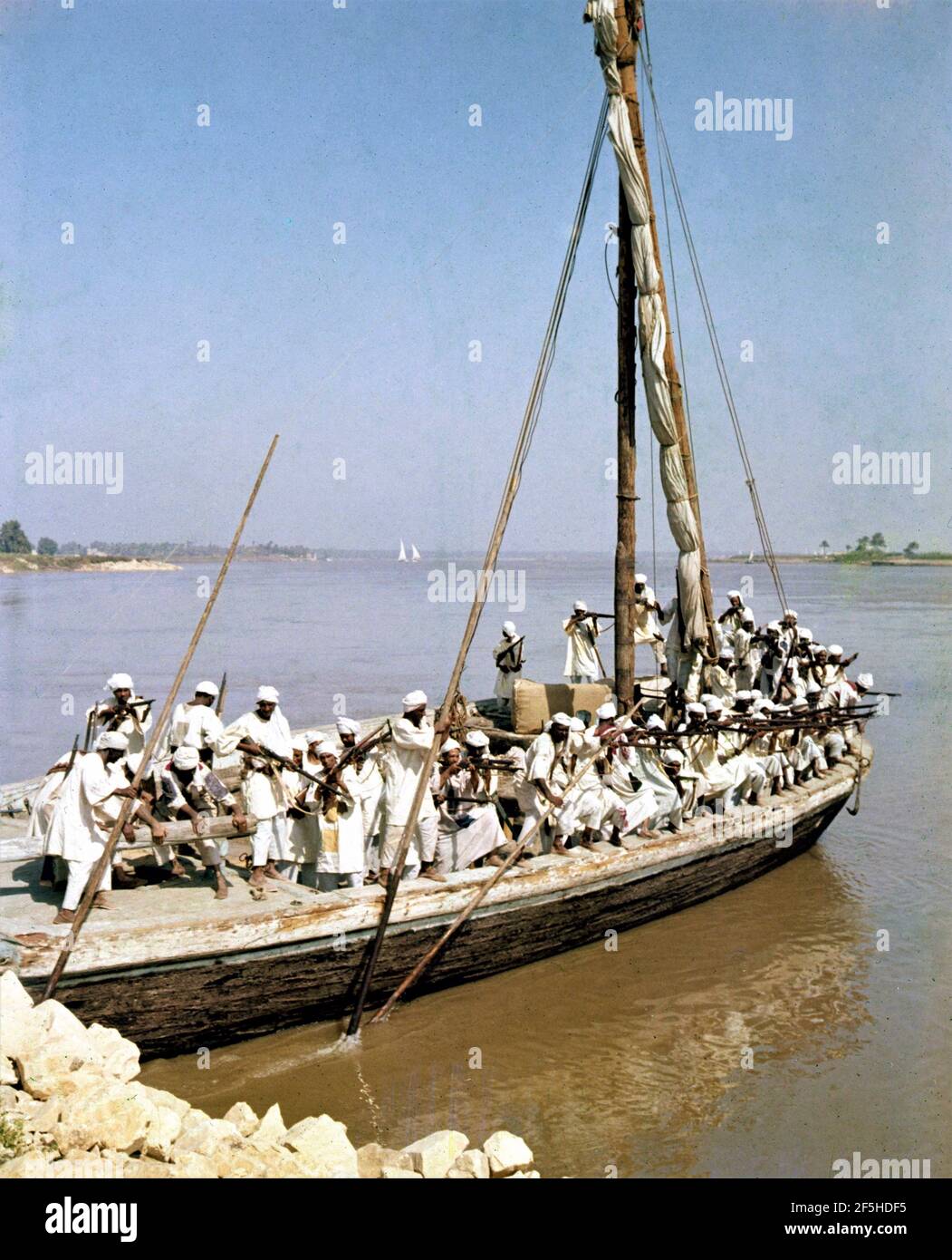 River Nile Sailing Boat scene for CHARLTON HESTON as General Charles ...