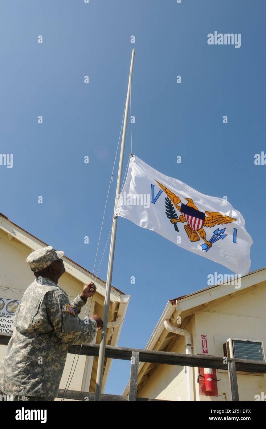 Raising the VI Flag Stock Photo - Alamy