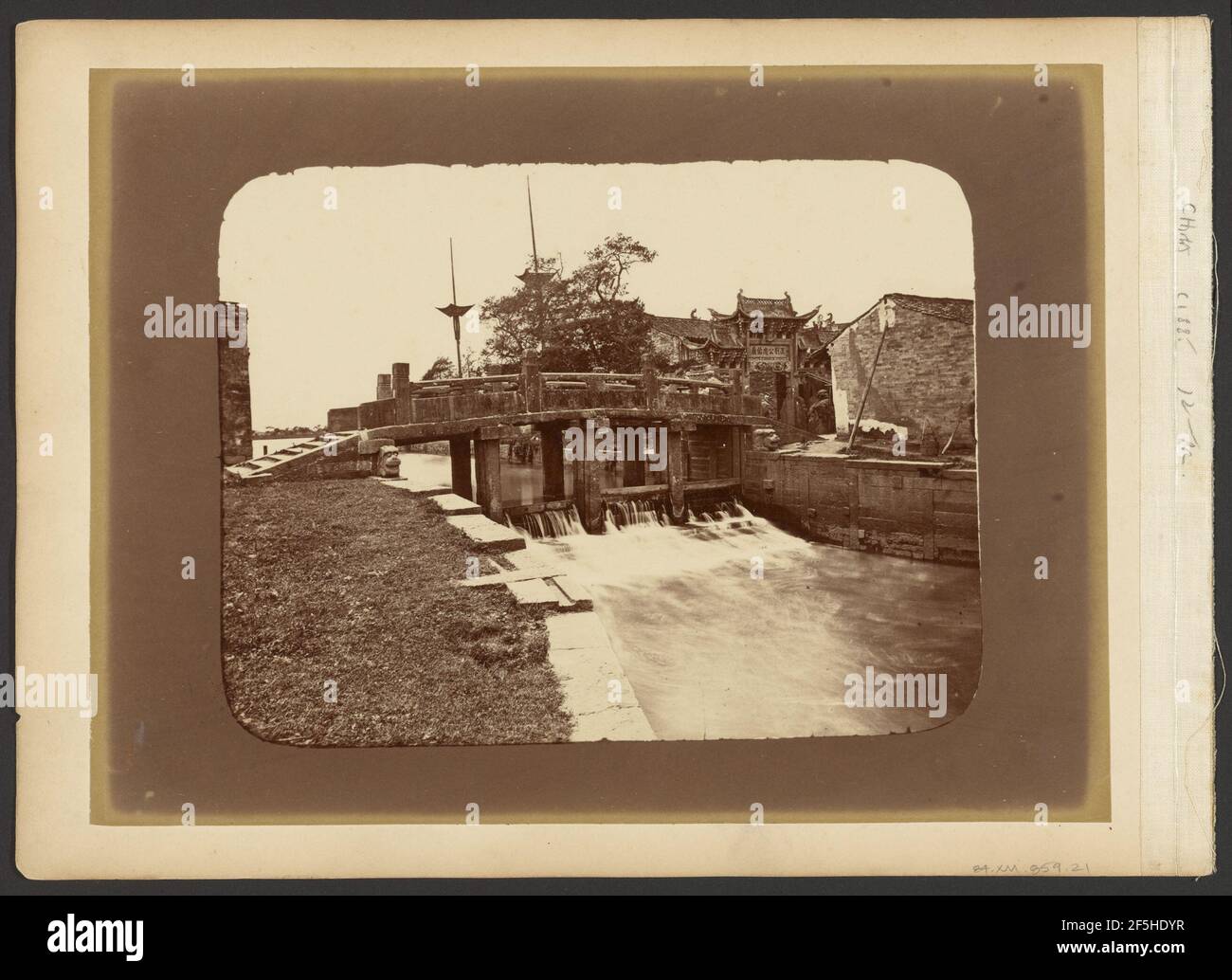 Canal sluice. John Thomson (Scottish, 1837 - 1921 Stock Photo - Alamy