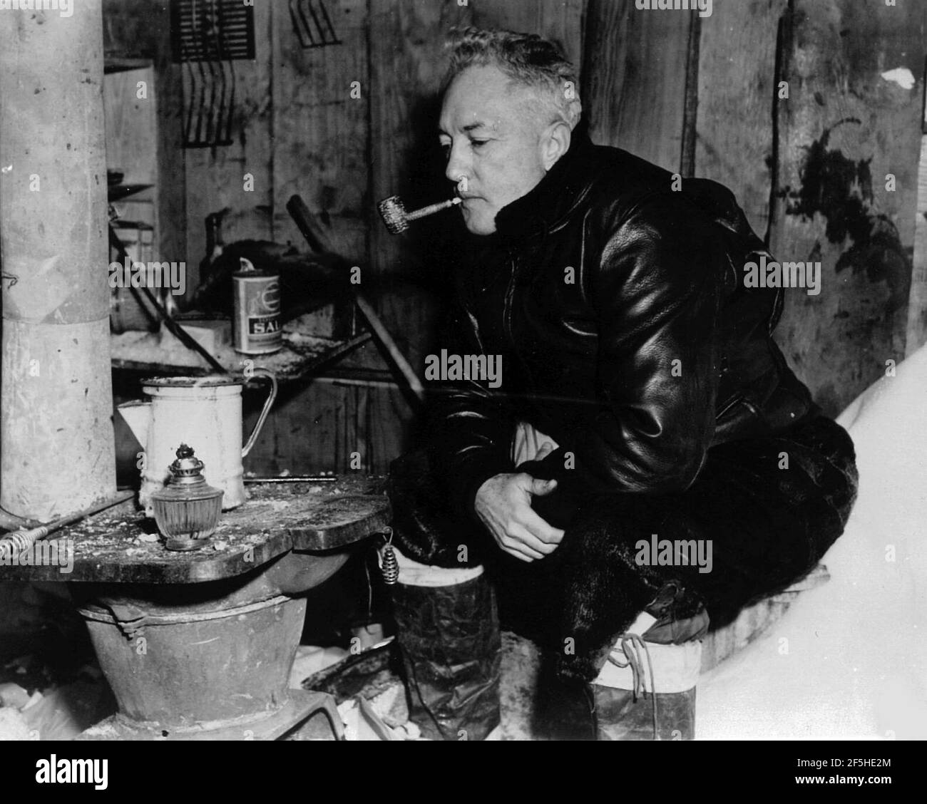 Rear Admiral Richard Byrd in Antarctica Stock Photo - Alamy