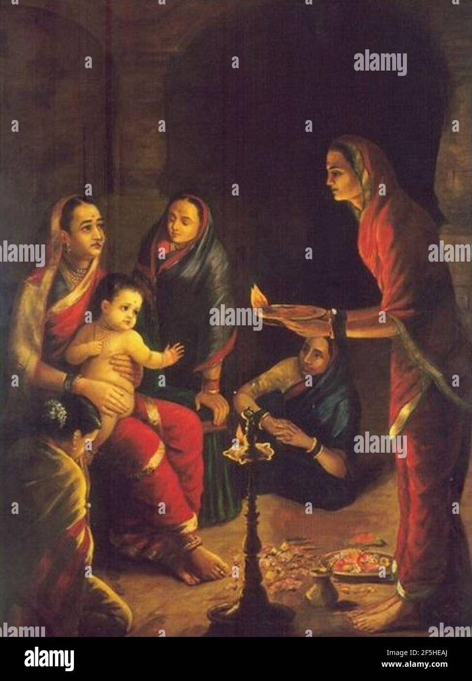 Raja Ravi Varma, Krishna Drishta (1888 Stock Photo - Alamy