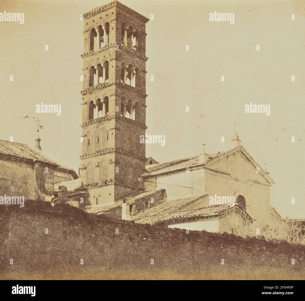 Campanile of S. Pudentiana, Rome. Jane Martha St. John (British, 1801 ...