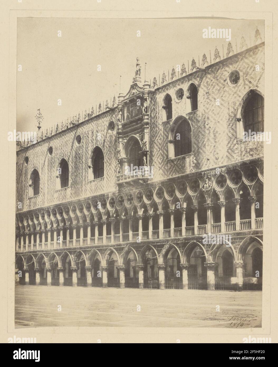Facade du Palais Ducal, a Venise. Jacques Alexandre Ferrier (French ...