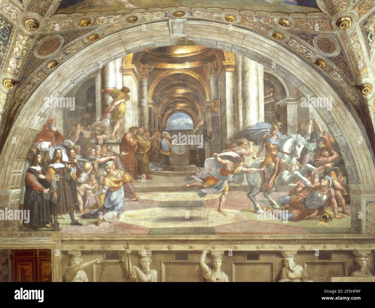 The expulsion of heliodorus from the temple hi-res stock photography ...