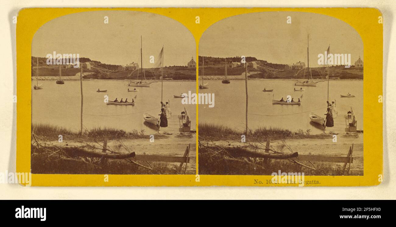 The Regatta.. Benjamin West Kilburn (American, 1827 - 1909 Stock Photo ...