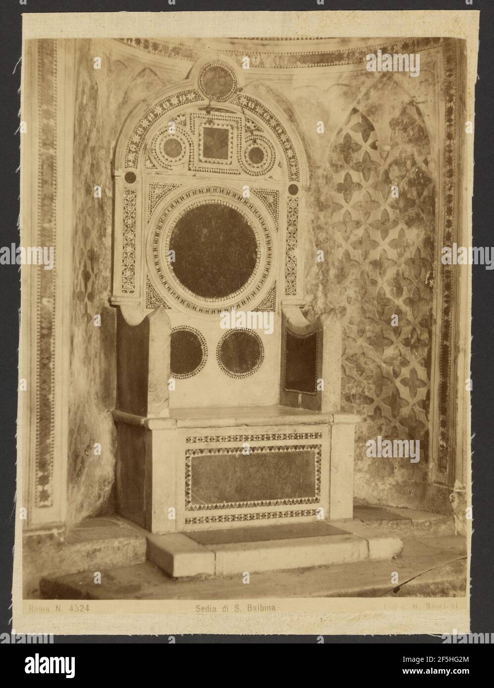 St. Balbina's Seat. Romualdo Moscioni (Italian, 1849 - 1925 Stock Photo ...