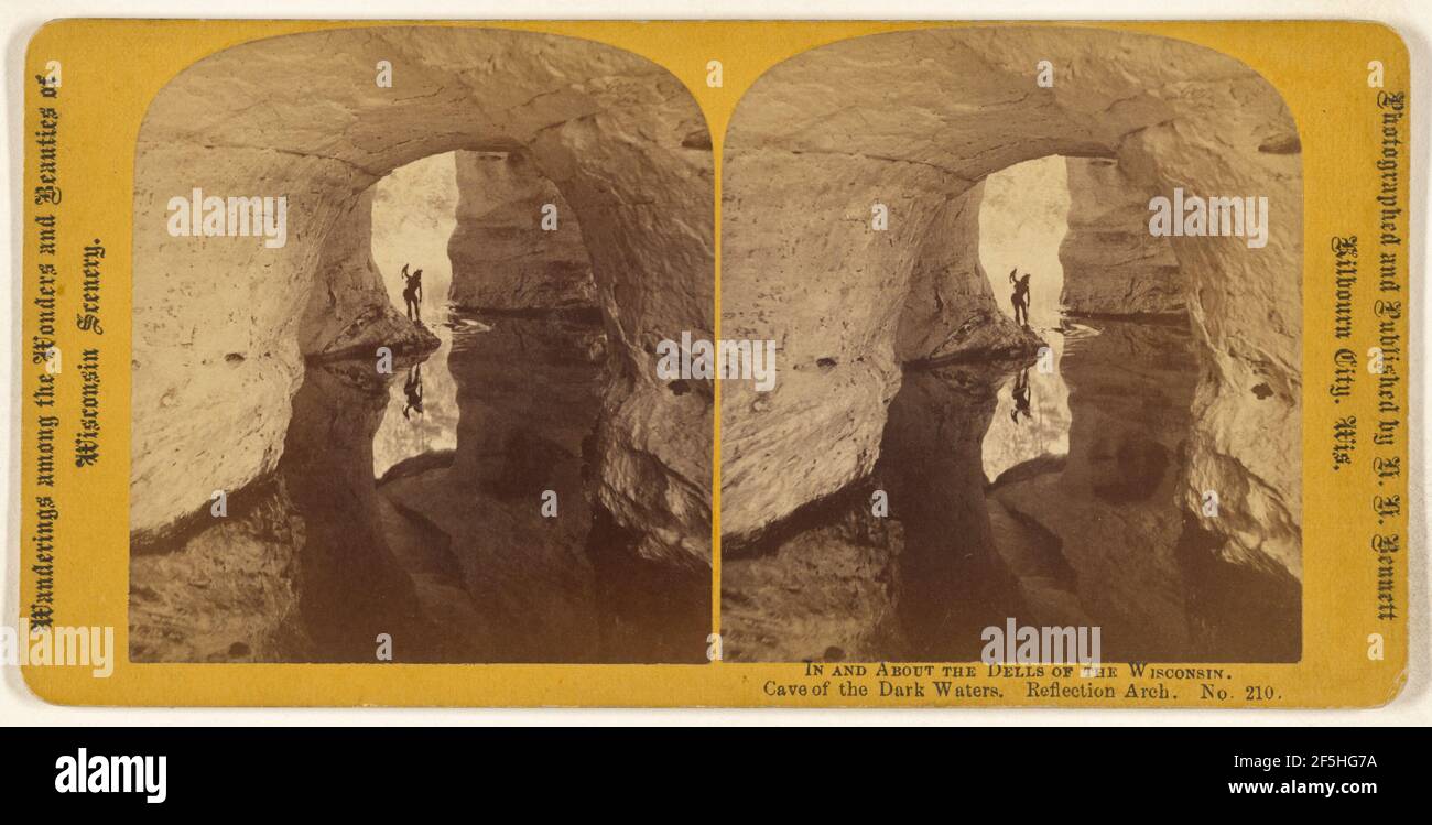 Cave of the Dark Waters. Reflection Arch. Wisconsin Dells. Henry Hamilton Bennett (American ...