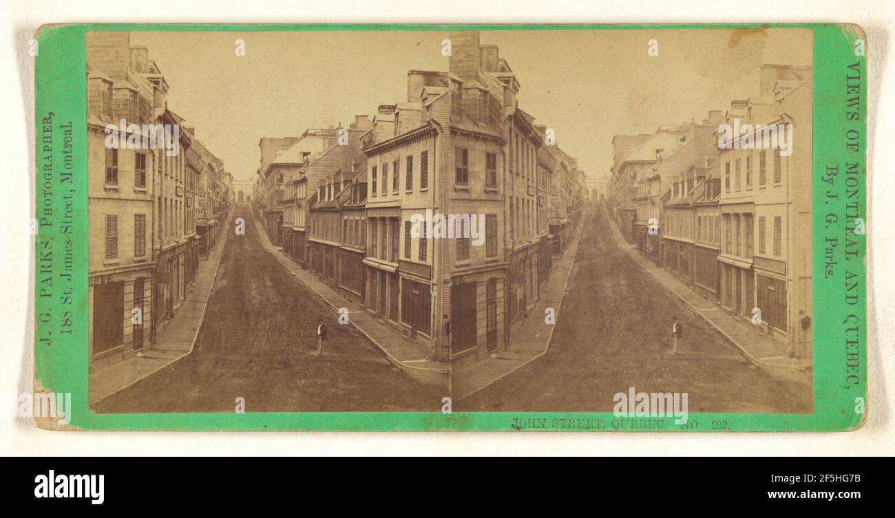 John Street, Quebec.. J.G. Parks (Canadian, died 1895 Stock Photo - Alamy