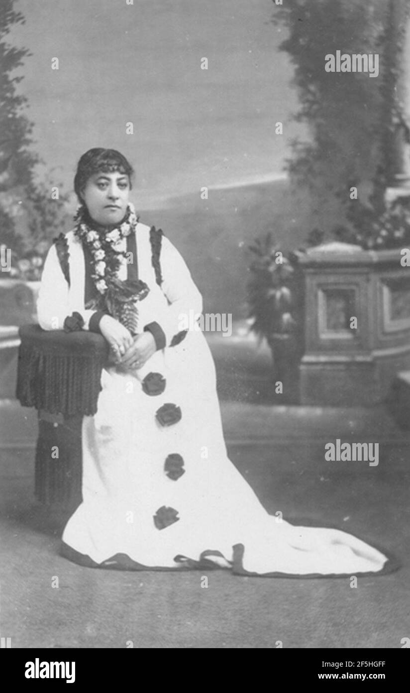 Queen Emma of Hawaii, photograph by A. A. Montano Stock Photo - Alamy