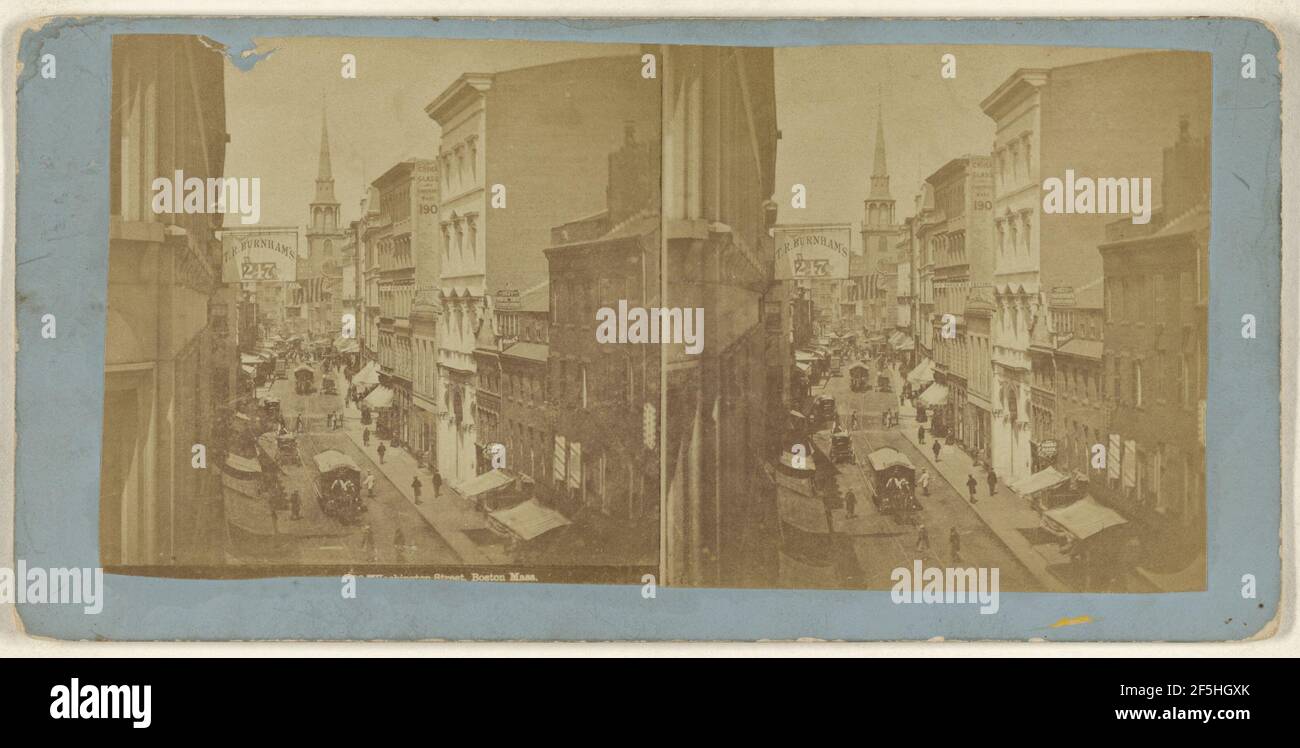 Washington Street, Boston, Mass.. Attributed to Edward Bierstadt ...