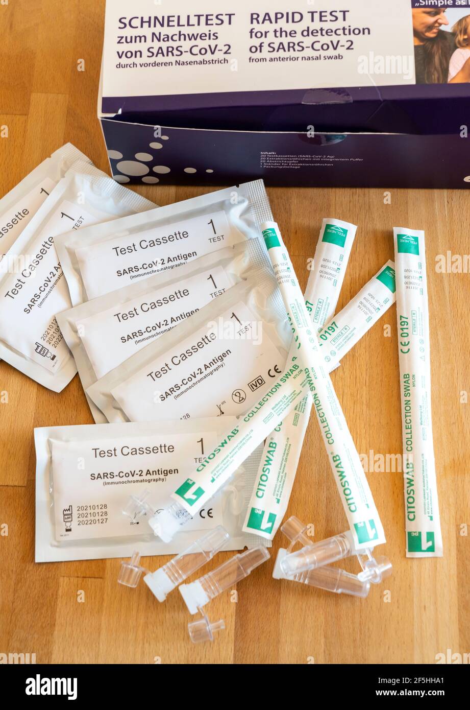 Corona Antigen Rapid Test, lay test, self-test, for the detection of ...