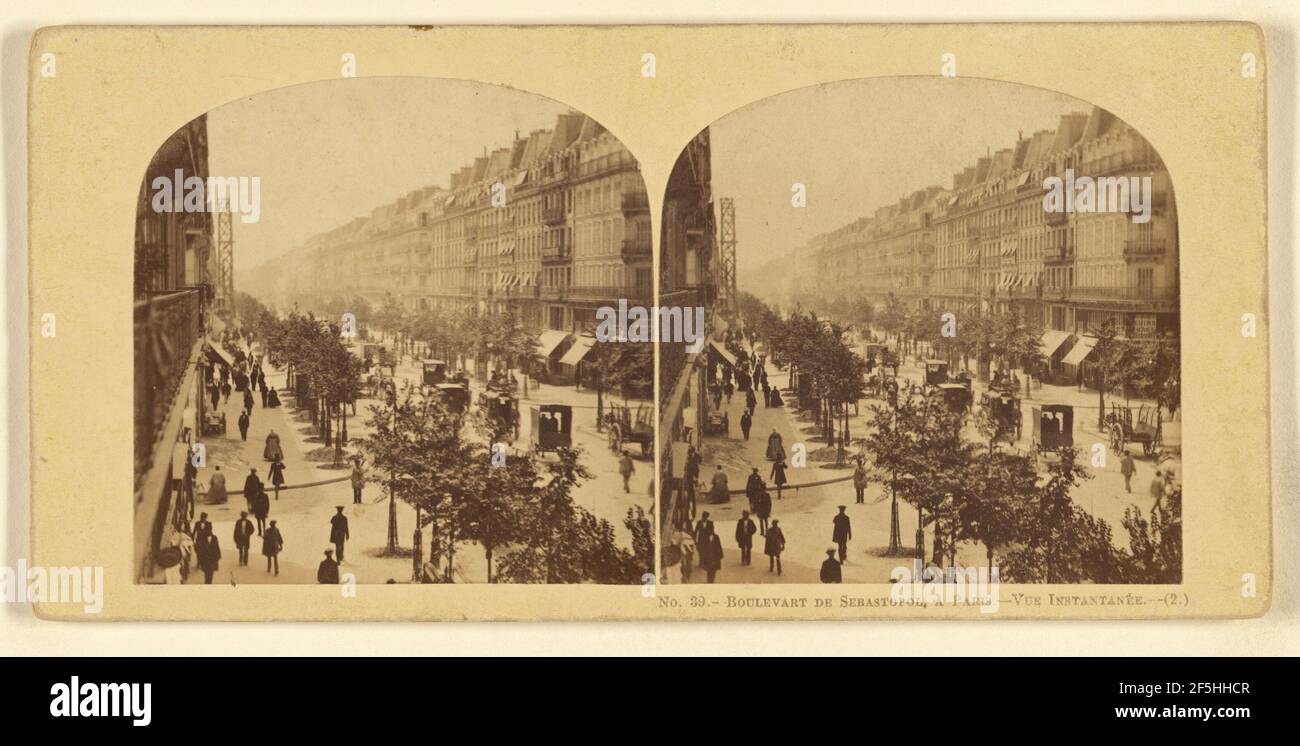 Boulevart de Sebastopol, a Paris. Vue Instantanee.. London Stereoscopic ...