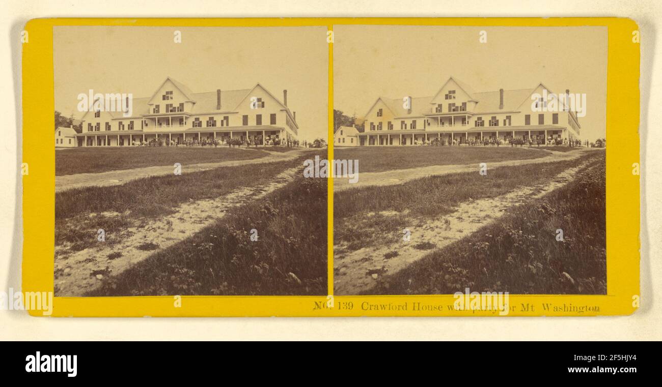 Crawford House with party for Mt. Washington. Benjamin West Kilburn ...