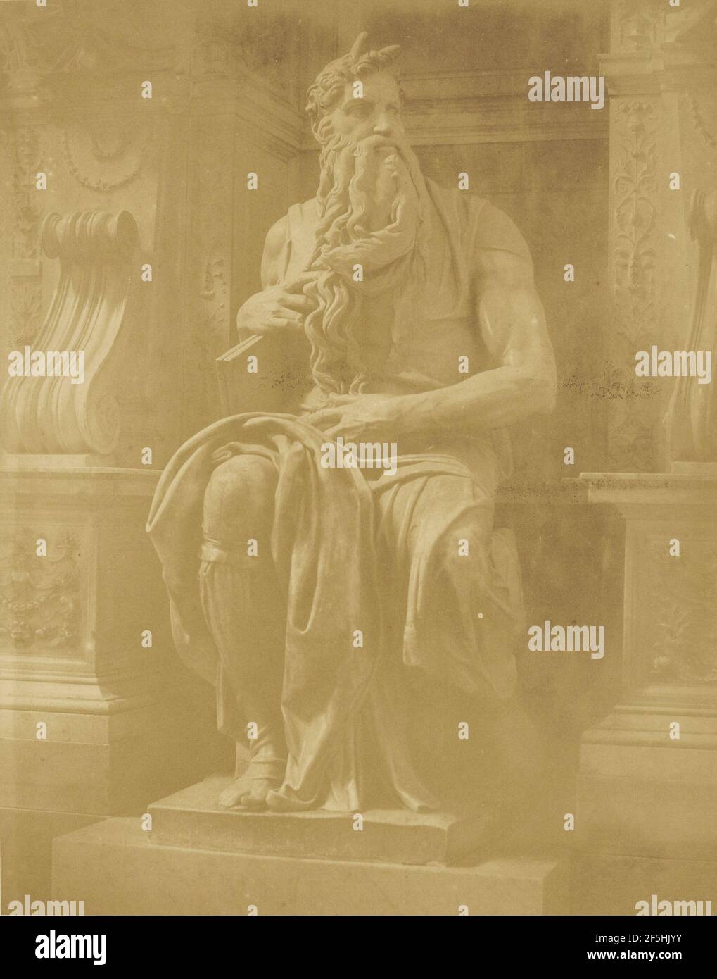 Moses by Michelangelo. Robert Macpherson (Scottish, 1811 - 1872 Stock ...