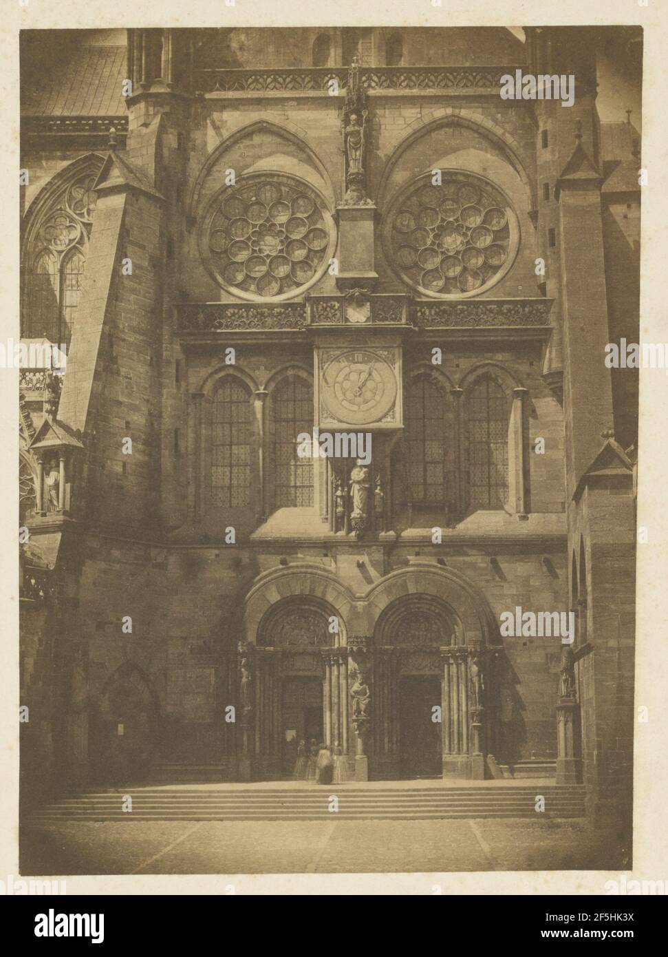 Facade of Gothic cathedral. Jacques Alexandre Ferrier (French, 1831 ...