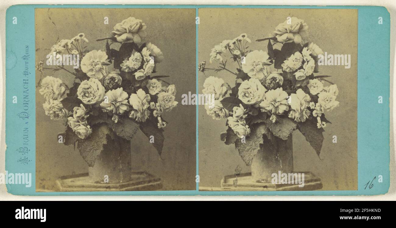 Vase of flowers. Adolphe Braun (French, 1812 - 1877 Stock Photo - Alamy