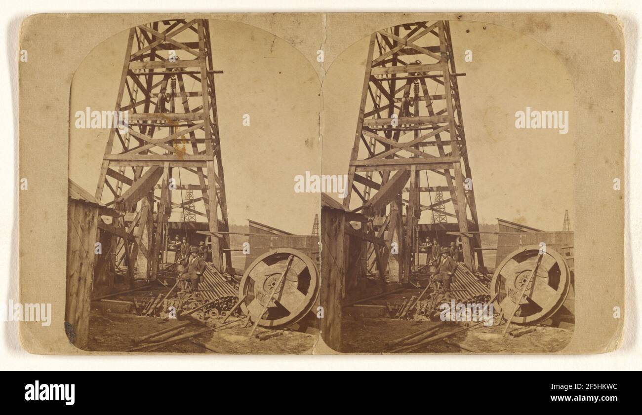 Fishing With Pole Tools, in a Well 1,500 feet deep. Oil City, Pa ...