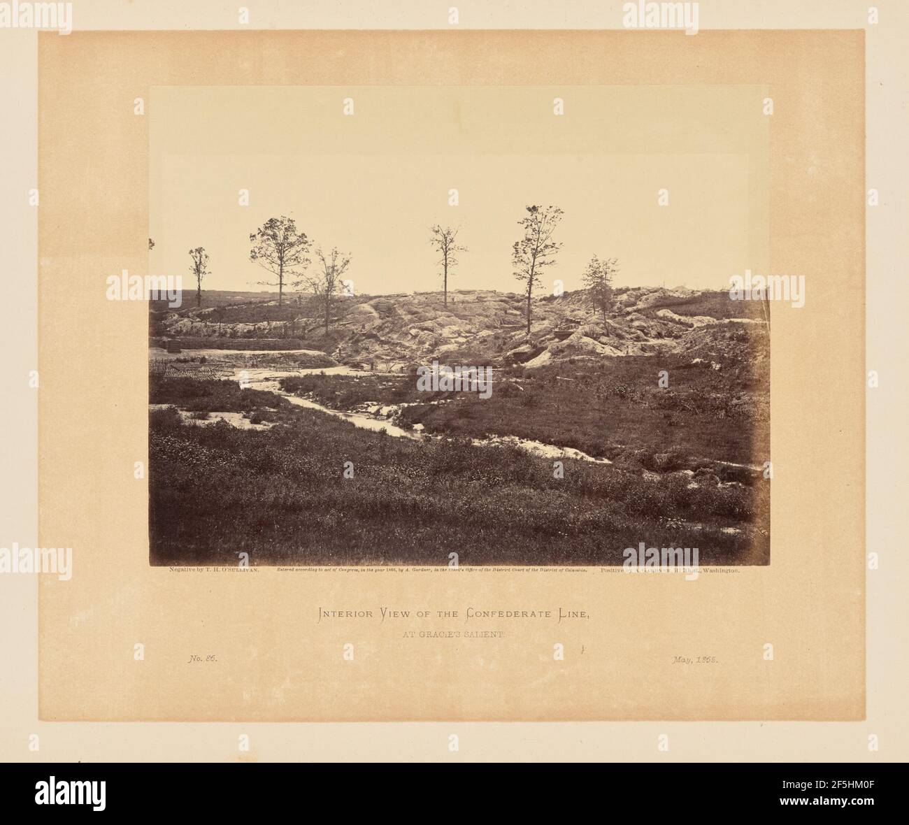 Interior View of the Confederate Line, at Gracie's Salient Stock Photo ...