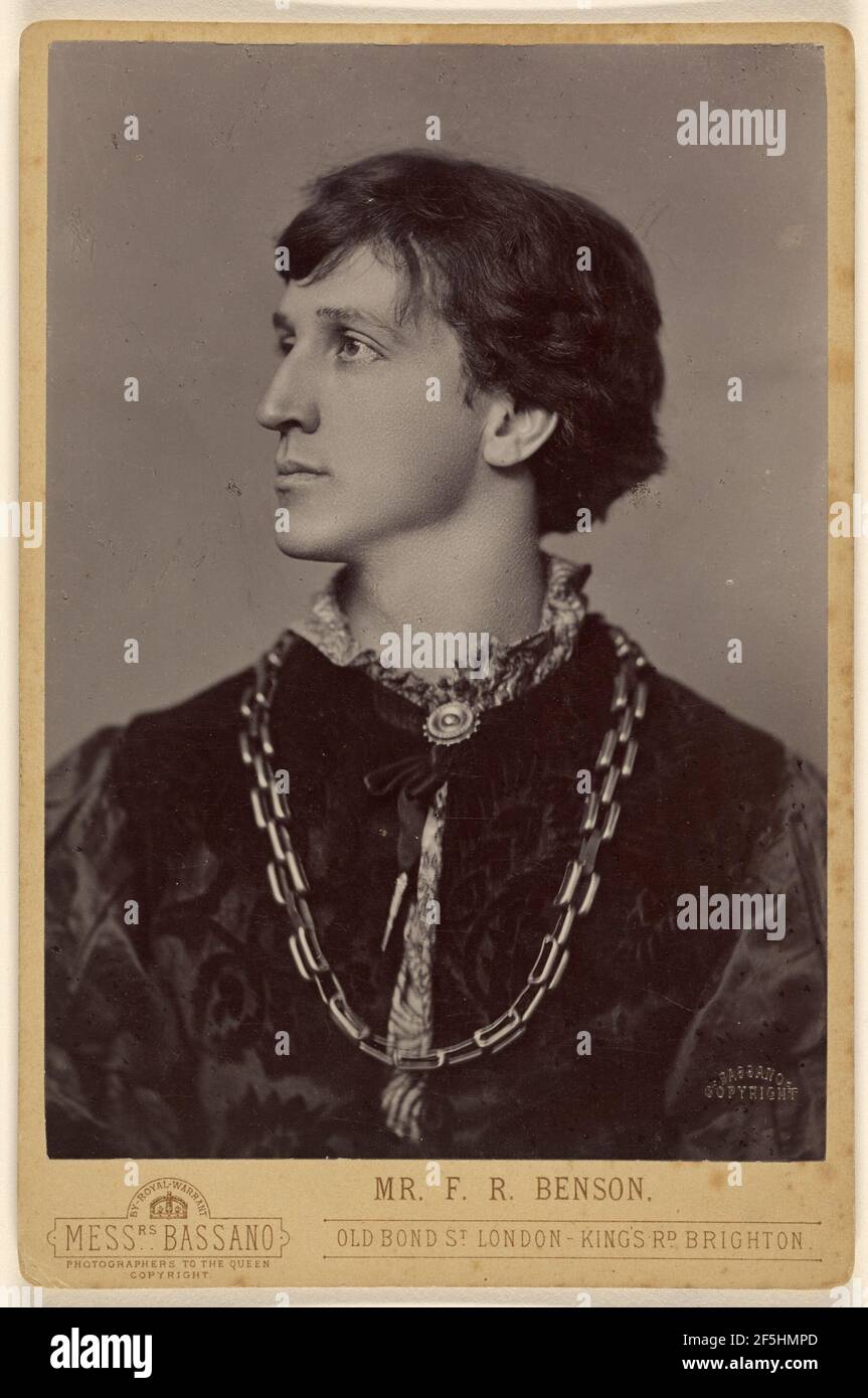 Mr. F.R. Benson. Alexander Bassano (British, born Italy, 1829 - 1913 ...