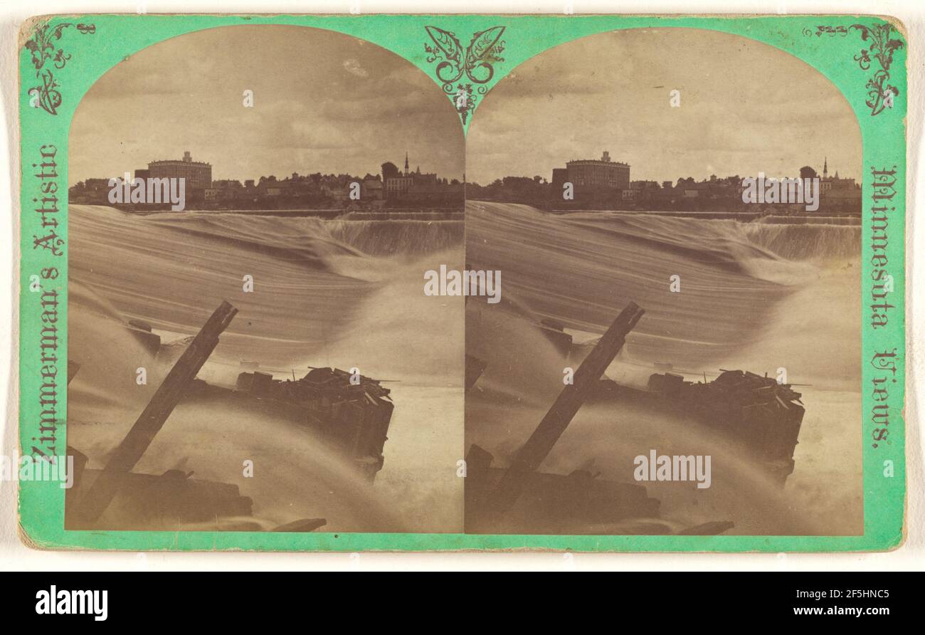 St. Anthony Falls, Minn.. Charles A. Zimmerman (American, born France ...