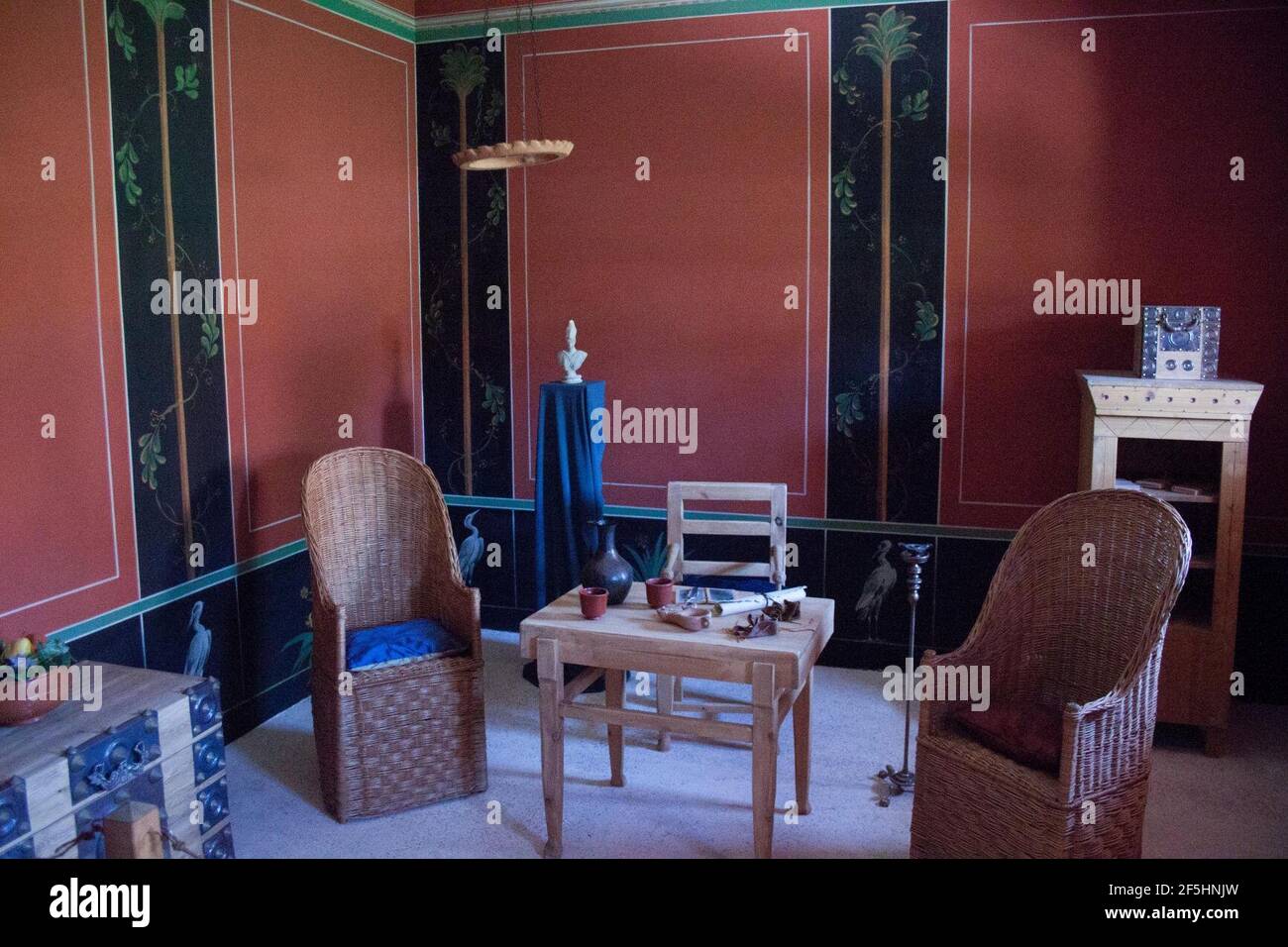 Reconstructed Roman living room in the Painting House Stock Photo - Alamy