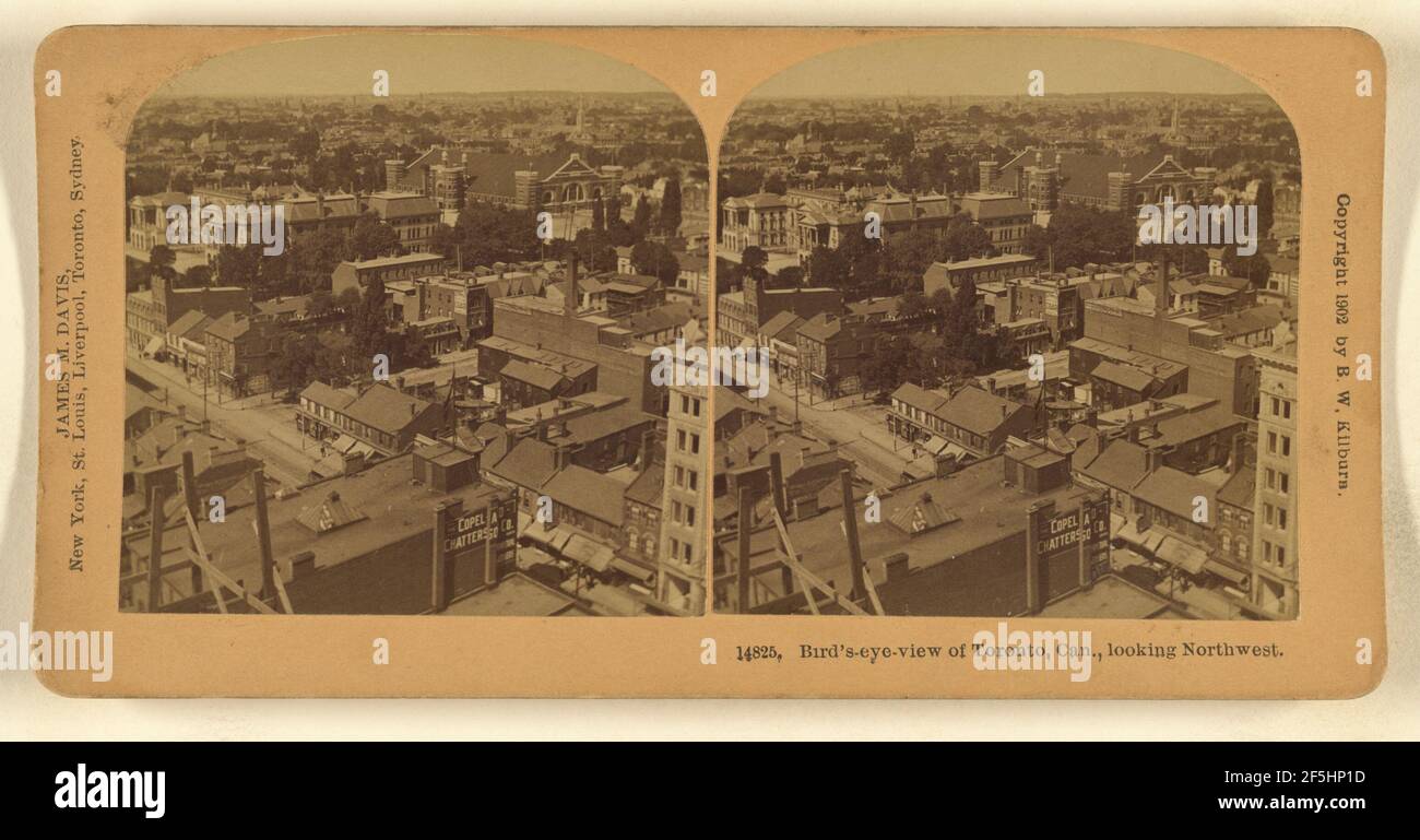 Bird's-eye-view of Toronto, Can., looking Northwest.. Benjamin West ...