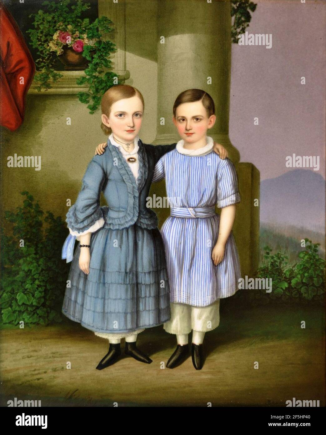 Jan Zachariáš Quast - Portrét dvou dívek Stock Photo - Alamy