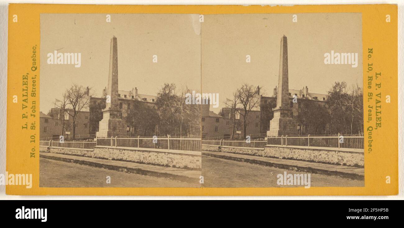 The Monument of Wolfe and Montcalm.. L. P. Vallée (Canadian, 1837 ...