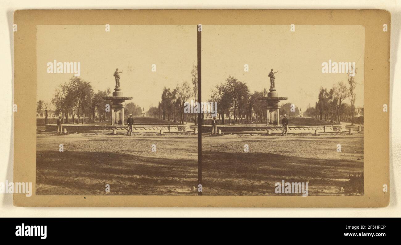 Paseo Bucareli. Julio Michaud (French, active Mexico City, Mexico 1860s ...