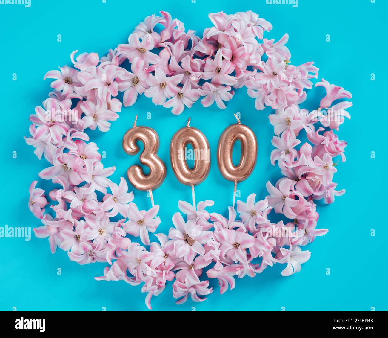 300 followers card. Template for social networks, blogs. Background ...