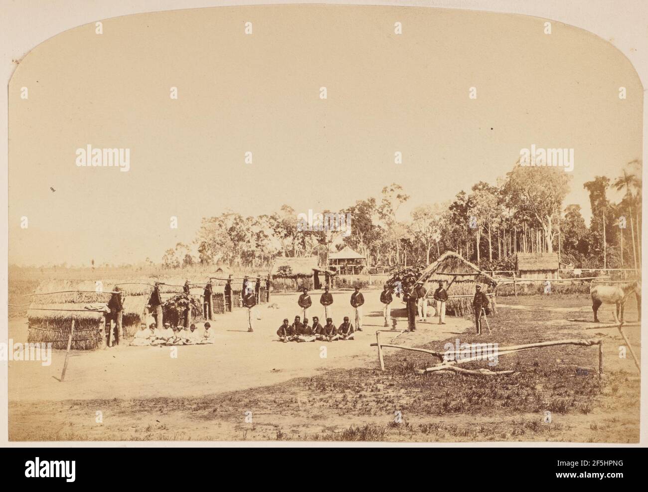 Native Police Camp, Queensland. Unknown maker Stock Photo - Alamy