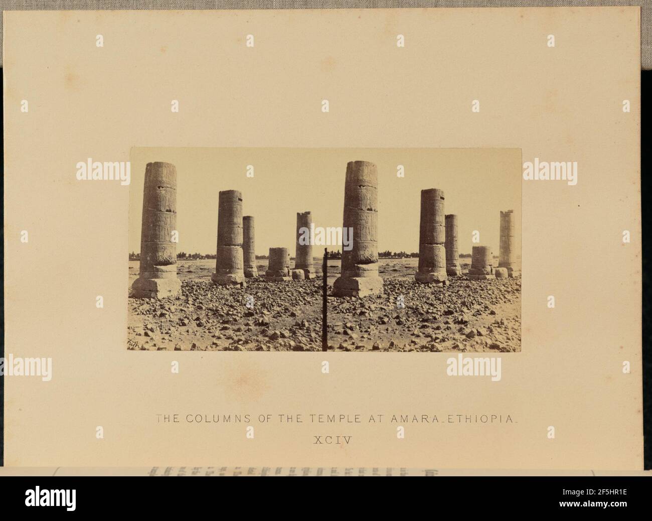 The Columns of the Temple at Amara, Ethiopia. Francis Frith (English ...