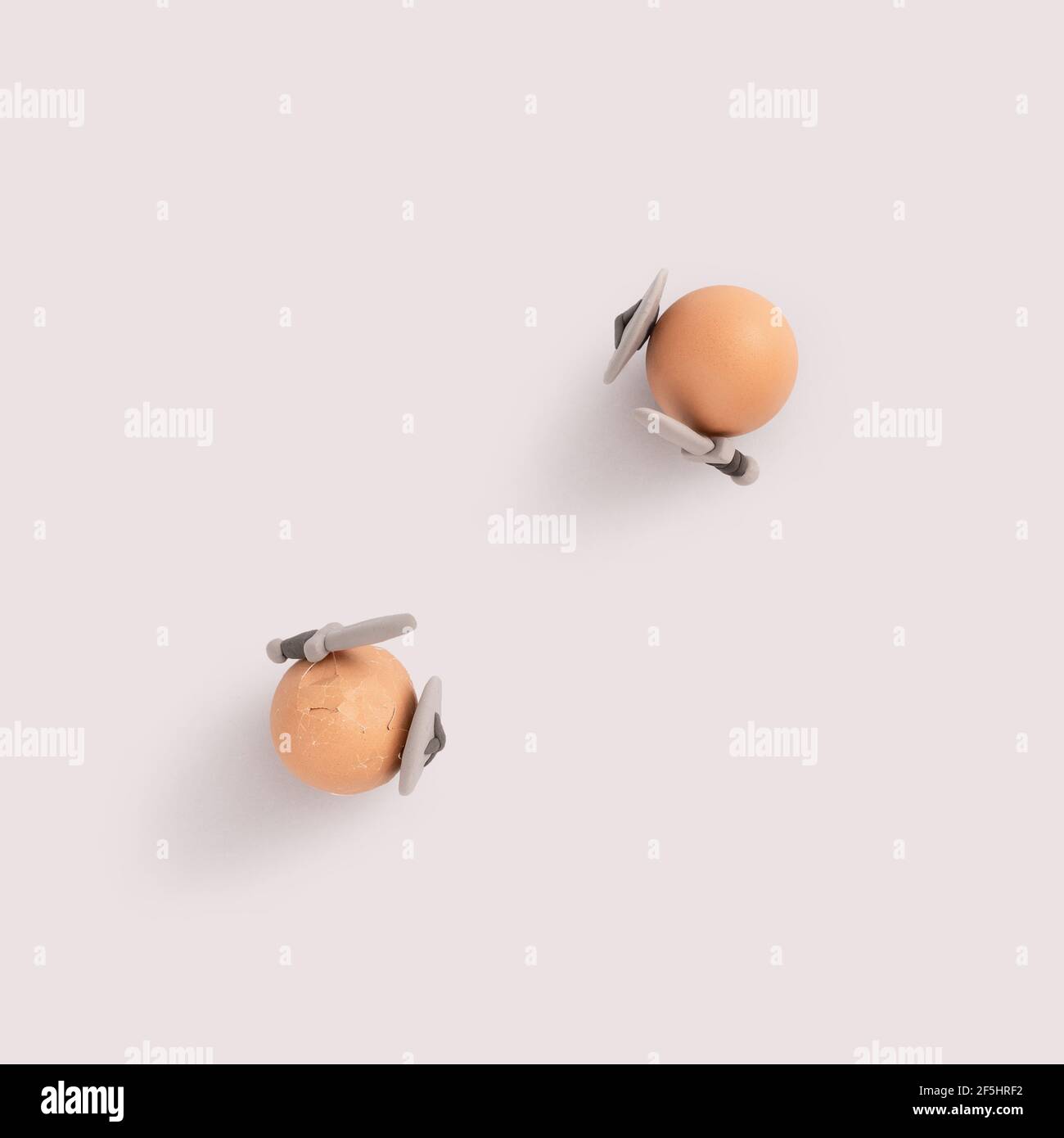 Easter eggs having a sword fight with swords and shields - Creative ...