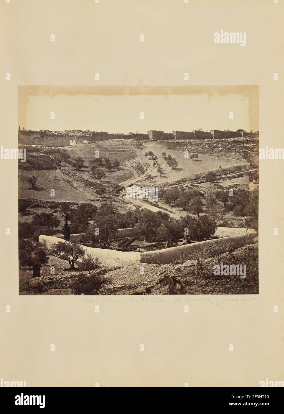 Garden of Gethsemane and Ascent to Stephen's Gate, across Valley of ...