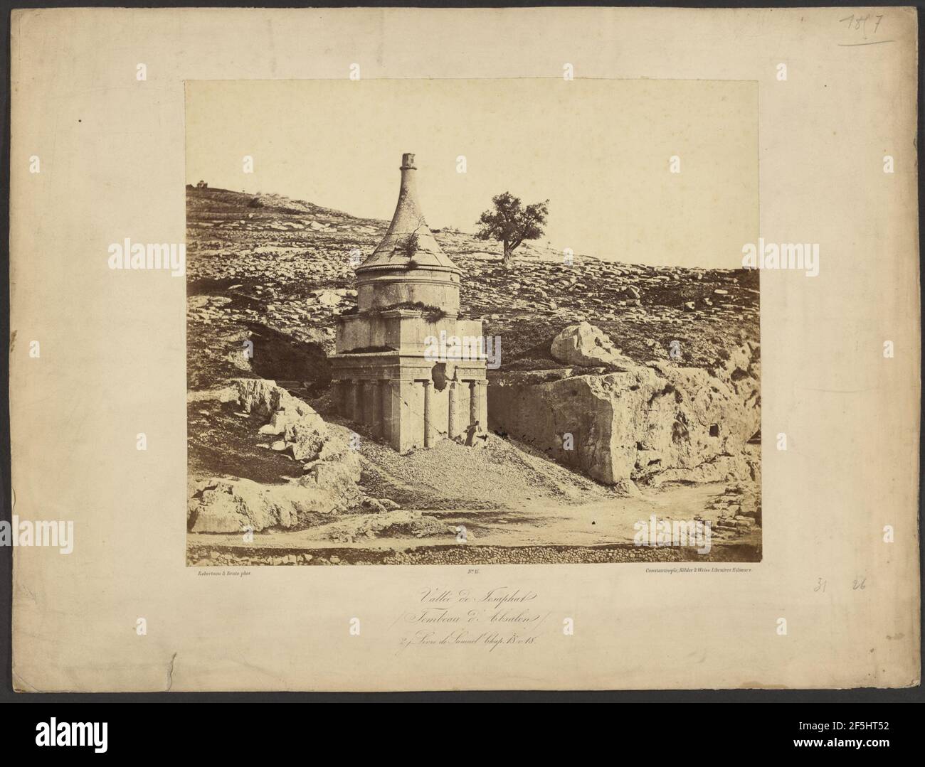 Pillar of Absalom, Jerusalem / Vallée de Josaphat. Tombeau d'Absalon ...