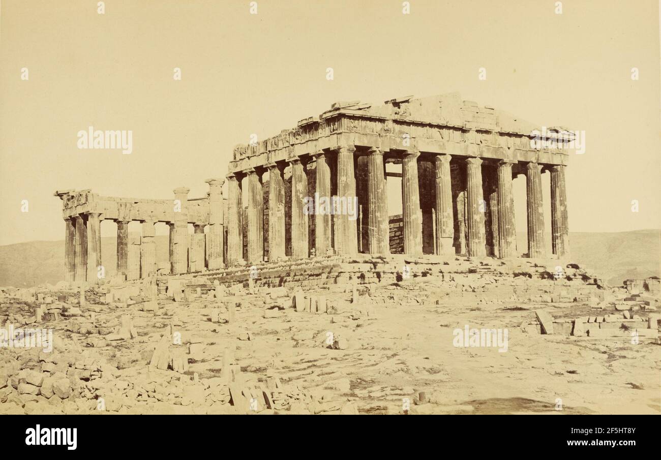 Athens - Parthenon from the northwest.. Baron Paul des Granges (French ...